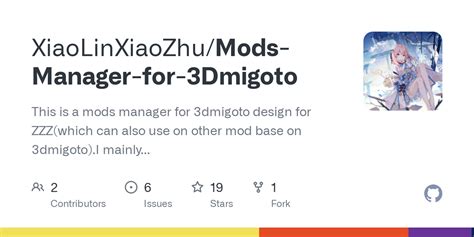 Github Xiaolinxiaozhumods Manager For 3dmigoto This Is A Mods
