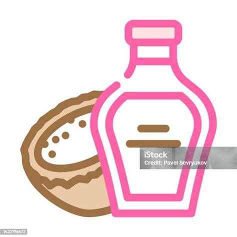 시럽 코코넛 트로피컬 컬러 아이콘 벡터 일러스트 레이 션 0명에 대한 스톡 벡터 아트 및 기타 이미지 0명 갈색 과일 Istock