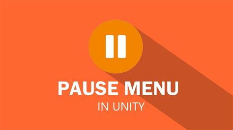 how to create a simple pause menu unity2d easy youtube