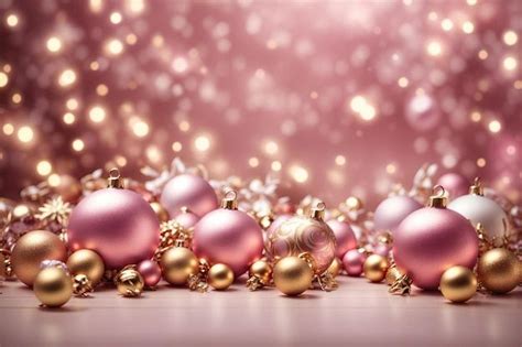 Regalos De Navidad Rosa Y Dorado Aislados Sobre Fondo Rosa Pastel Cajas De Navidad Envueltas
