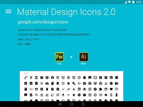Google Material Design Icons 2 0 AI FW PNG On Behance