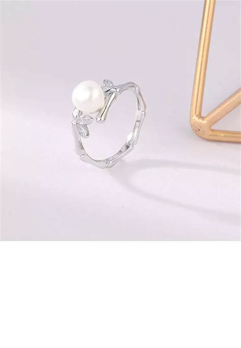Buy Soeoes 925 Sterling Silver Fashion Creative Bamboo Freshwater Pearl