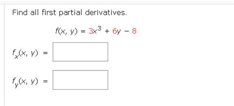 Solved Find All First Partial