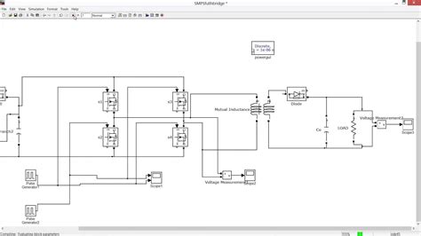 Full H Bridge Based Smps Simulation Matlab Simulink V Ac To V Dc Youtube