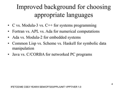 Principle Of Programming Language Subject Unit 1 Ppt Programming