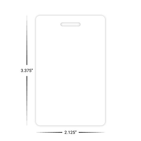 Custom Id Badges 3375 X 2125 Vertical Shape Plastic Printers