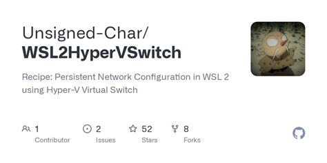 Github Unsigned Charwsl2hypervswitch Recipe Persistent Network Configuration In Wsl 2 Using