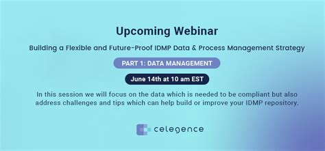 Building An IDMP Data Process Management Strategy Webinar Series