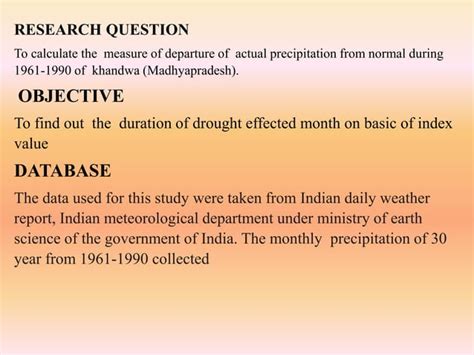 Palmer Drought Severity Index Ppt