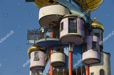 Hundertwasser Tower Kuchelbauer Brewery Abensberg Lower Editorial Stock