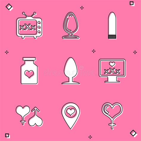 Set Sex Tv Old Television Anal Plug Vibrator Bottle With Pills For Potency Monitor 18 Plus