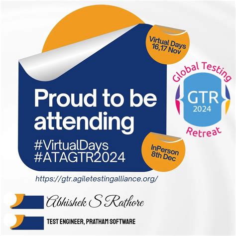 Abhishek S Rathore On Linkedin Virtualconferencedays Atagtr2024