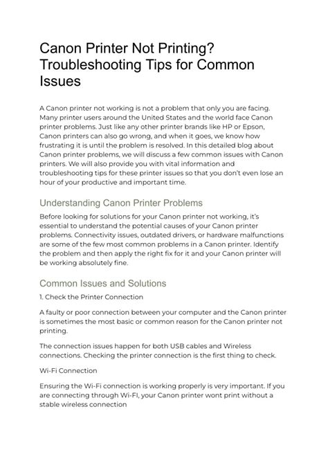 PPT Canon Printer Not Printing PowerPoint Presentation Free Download ID 13619852