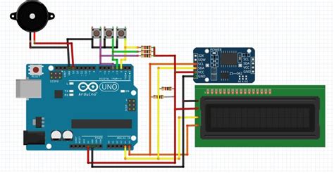 Arduino Cara Set Alarm Dengan Tombol RTC DS3231 LCD 16x2 I2C