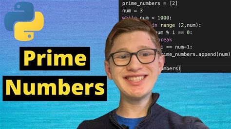 Python Tutorial 27 Creating A List Of Prime Numbers Youtube