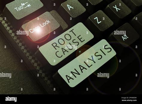 Text Sign Showing Root Cause Analysis Word Written On Method Of Problem Solving Identify Fault