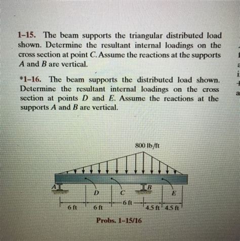 Solved 1 15 The Beam Supports The Triangular Distributed