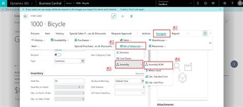 How To Create Assembly Bill Of Materials BOM In Microsoft Dynamics 365 Business Central