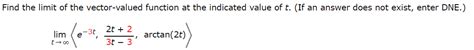 Solved Find The Limit Of The Vector Valued Function At The Chegg