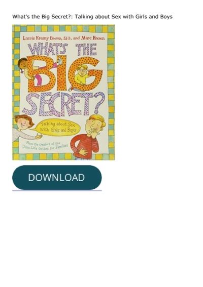 Download PDF What S The Big Secret Talking About Sex With Girls And Babes