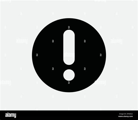 Error Round Icon Exclamation Mark Point Danger Caution Alert Warning