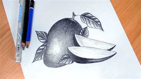 How To Draw Mango Step By Step Fruit Drawing Series 1 Fruits Drawing Drawings Bus Drawing