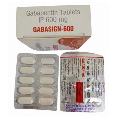 600mg Gabasign Gabapentin Tablet At ₹ 3500 Box In Kadur Id 2853617280091