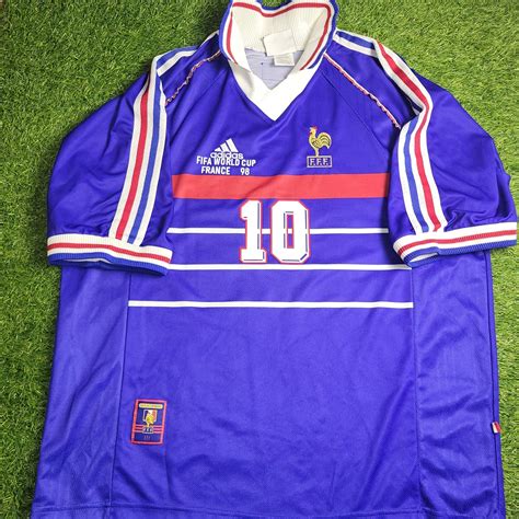 Adidas Zidane France 1998 World Cup Final Home Soccer Jersey Xl Grailed
