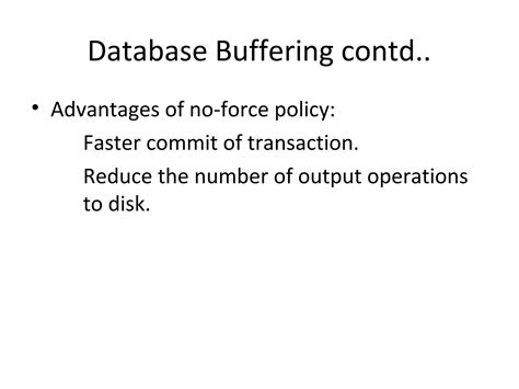 Buffer Management Database Buffering Ppt