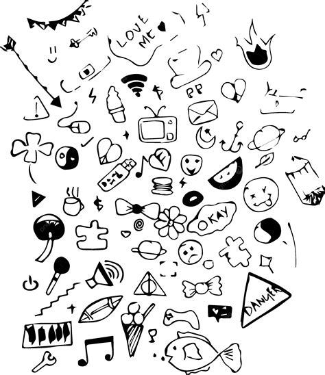 낙서 작품 낙서 삽화 것들 Png 일러스트 및 벡터 에 대한 무료 다운로드 Pngtree
