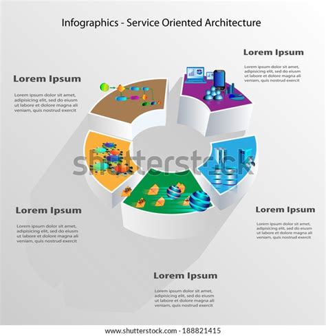 Enterprise Application Integration Service Oriented Architecture Stock Vector Royalty Free
