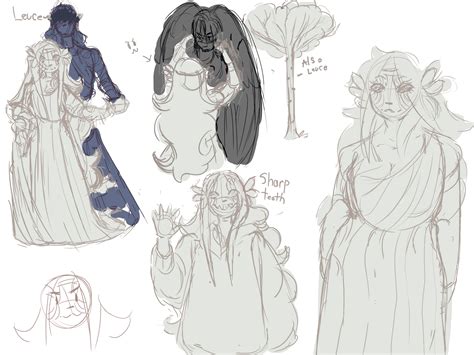 [ Meanwhile In Another Universe Pt2 ] Leuce Redesign Sketches R Unpopularloreolympus