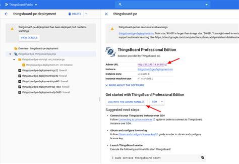 Installing Thingsboard Pe From Gcp Marketplace Thingsboard Professional Edition