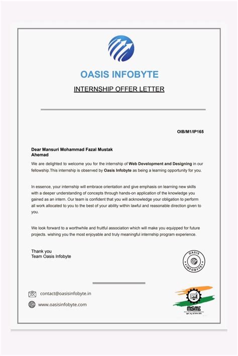 Fazal Mansuri On Linkedin Connections Oasisinfobyte Webdevelopment Internship 29 Comments