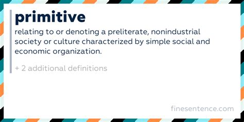 Primitive Definition Meaning And Examples In English