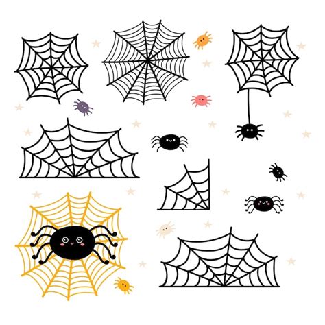 Premium Vector Cobweb Set For Halloween Design Cobwebs And Spiders