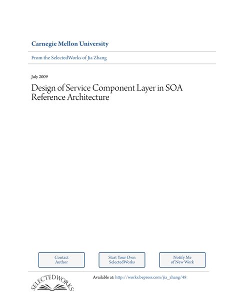 Pdf Design Of Service Component Layer In Soa Reference Architecture