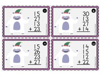 Adding Multiple Digit Numbers Task Cards Distance Learning TpT