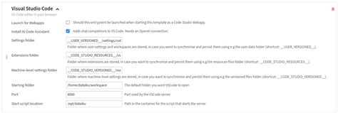 Advanced Setup Code Studio Template Creation Dataiku Developer Guide