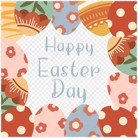 부활절 일러스트 휴일 달걀 테두리 에그 종교 초대 Png 일러스트 무료 다운로드 Lovepik