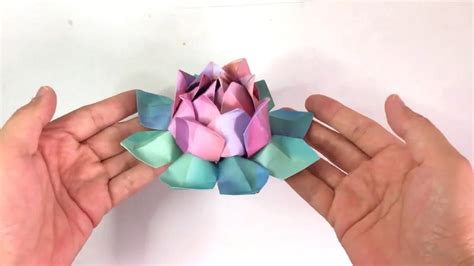 Teaching You How To Hand Made A Water Lotus Origami Tutorial Beautiful And Simple