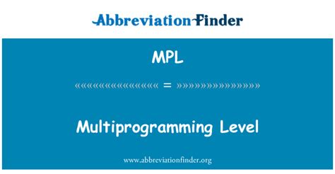 Mpl Definición Nivel De Multiprogramación Multiprogramming Level