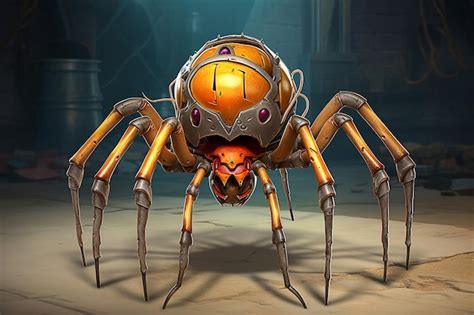 Premium Ai Image A Giant Spider Robot Illustration