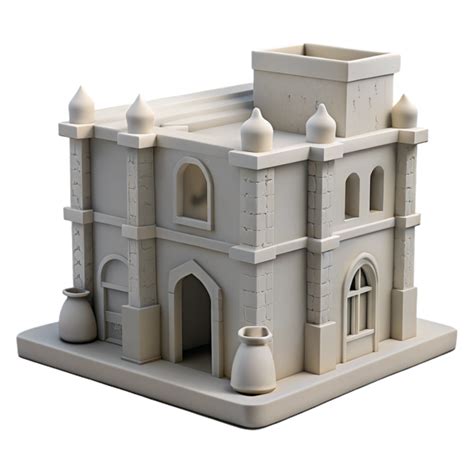 Extraordinary Vintage D Printed Architectural Model Isometric View Isolated Exclusive 58018005 Png