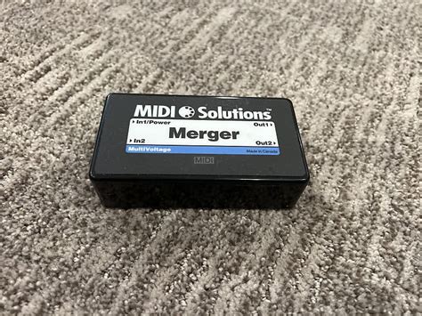 MIDI Solutions Merger 2 In 2 Out MIDI Merge Box Black Reverb