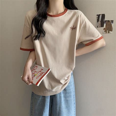 Футболка Женский бежевый лайт Короткий размер 48 Хлопок Лавсан