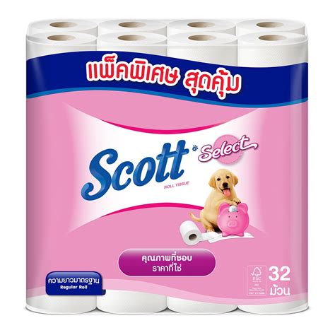 สก๊อตต์ ซีเลคท์ กระดาษชำระ ความยาวมาตรฐาน แพ็ค 32 Big C Online