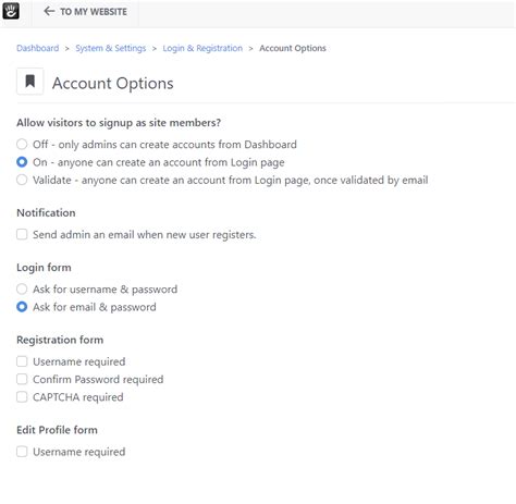 username still required to register a new account even though option is turned off · issue