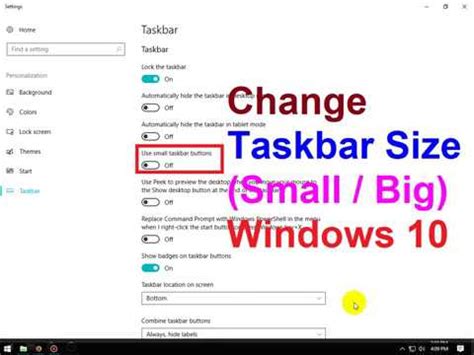 How To Change Taskbar Size Small Or Big In Windows 10 YouTube