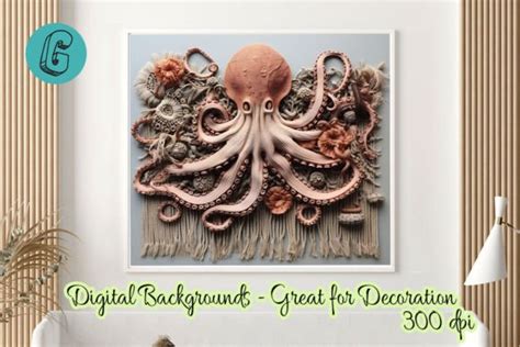 Octopus Macrame Background Bundle Bundle · Creative Fabrica